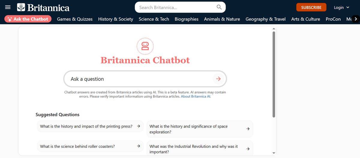 Britannica AI